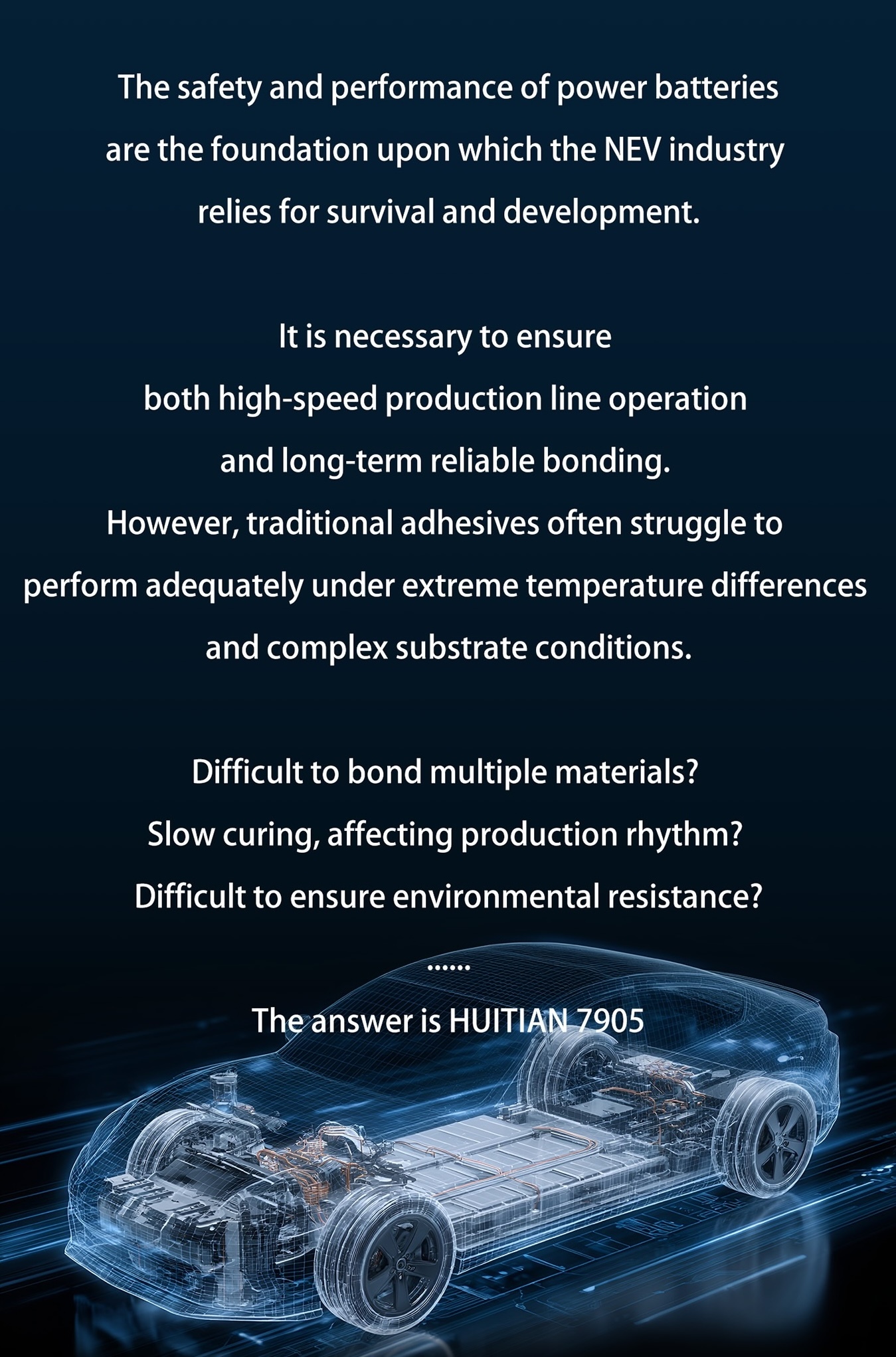HUITIAN 7905 adhesive application