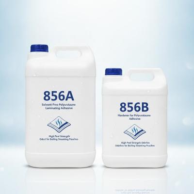 China 856A 856B Solvent-Free Polyurethane Laminating Adhesive with High Peel Strength Odorless for Boiling Steaming Pouches for sale