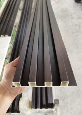 China 160*24mm WPC Fluted Louver Wall Panel Interior Stain Proof for sale