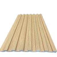 China Timber Texture Ultra Matte Interior Fluted Louver WPC Panels For Interior Walls for sale