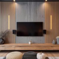 China Glossy 24mm Interior WPC Wall Panel Flame Retardant Anti Warp for sale
