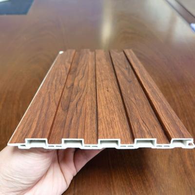 China Soundproof 20dB Interior WPC Wall Panel 150*7.8mm With Anti Scratch Coating for sale