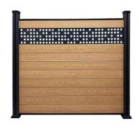 China Multi Tier Louvered Layered WPC Shutter Fence Outdoor 150mm for sale