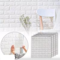 China Child Proof 3D PE Foam Wall Sticker Panels Anti Collision Sound Dampening for sale