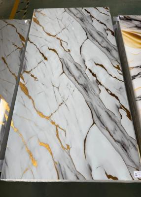 China 1220x2440mm PVC Marble Sheets Waterproof Mold Resistant for sale