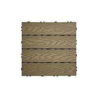China 3D Embossed WPC Decking Tiles WPC Floor Tiles Match Real Wood Anti Slip for sale
