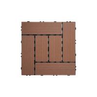 China B1 Fire Retardant WPC DIY Tiles 300x300mm Interlocking WPC Decking Tiles for sale