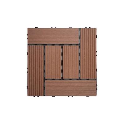 China B1 Fire Retardant WPC DIY Tiles 300x300mm Interlocking WPC Decking Tiles for sale