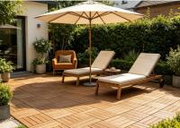China Non Toxic Outdoor WPC DIY Tiles Pass E0 Standard Waterproof for sale
