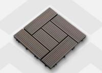 China 3D Embossed Plastic Wood Deck Tiles Match Real Wood Texture for sale