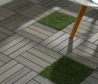 China 3D Embossed Plastic Wood Deck Tiles Match Real Wood Texture for sale