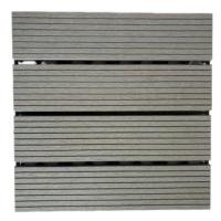 China 3D Embossed Plastic Wood Deck Tiles Match Real Wood Texture for sale