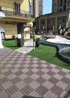 China Fire Retardant WPC Garden Tiles WPC Tile Flooring Safe Decking for sale