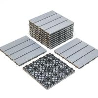 China Eco Friendly Wood Plastic Composite Tiles WPC Tiles For Terrace Recycled Outdoor Flooring for sale