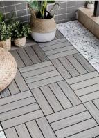 China Eco Friendly Wood Plastic Composite Tiles WPC Tiles For Terrace Recycled Outdoor Flooring for sale