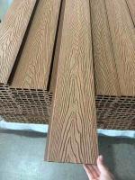 China 160*20mm B1 Fireproof Teak Wood Grain WPC Fence Panel for sale