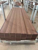 China 160*20mm B1 Fireproof Teak Wood Grain WPC Fence Panel for sale