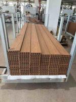China 160*20mm B1 Fireproof Teak Wood Grain WPC Fence Panel for sale