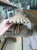 China Waterproof B1 Fireproof 150x20mm Fluted Wood Grain PVC Interior WPC Wall Panel for sale