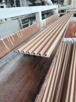 China Waterproof B1 Fireproof 150x20mm Fluted Wood Grain PVC Interior WPC Wall Panel for sale