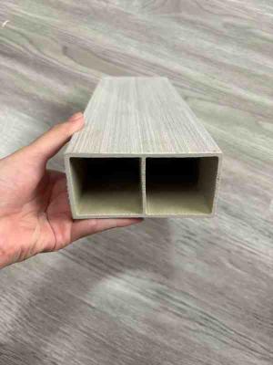 China Anti-Deformation 100x50mm Dual Hole WPC Interior Ceiling Tube for sale