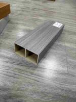 China 4.5mm Wall Steel Core Hidden Clip 100x50mm WPC Tube Profile for sale