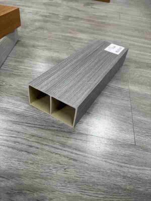 China 4.5mm Wall Steel Core Hidden Clip 100x50mm WPC Tube Profile for sale