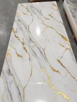 China High Gloss Waterproof UV Coated PVC Marble Sheet 1220*2440*3mm for sale