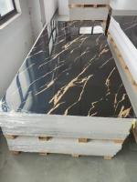 China Golden Marble Textured Waterproof Coated Wall Panel Interior UV Marble Sheet for sale