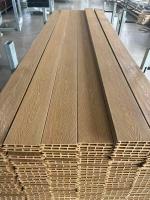 China Anti-UV 160*20mm Composite Wood WPC Fence Boards Yellow Brown Color for sale