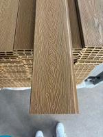 China Anti-UV 160*20mm Composite Wood WPC Fence Boards Yellow Brown Color for sale