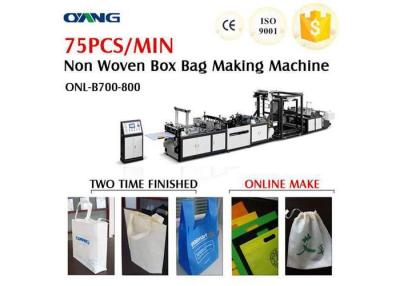 China 75pcs / Min Automatic Non Woven Bag Making Machine For Handle Bag for sale
