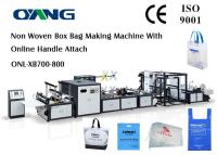 China Box Bag Nonwoven Bag Making Machine Ultrasonic Sealing With AC Motor for sale