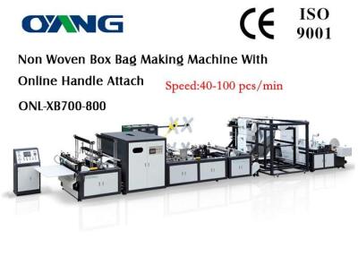 China Multi Function High Speed Non Woven Bag Making Machine With Handle Fix Device for sale