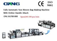 China 220v / 380v Shopping Bag Ultrasonic Non Woven Bag Making Machine 9 Motors for sale