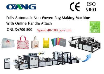 China Ounuo Recycled Automatic Non Woven Bag Making Machine With Auto Punching Device for sale