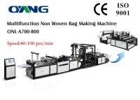 China PLC Control Ultrasonic Non Woven Bag Making Machine With Tension Control Device for sale