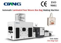 China Full Automatic Laminated Non Woven Box Bag Making Machine With Handle Attached for sale