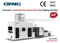 China Laminated Non Woven Box Bag Making Machine With 37-52cm Loop Handle for sale