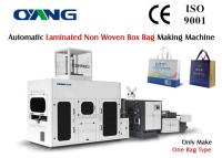 China Eco - friendly Laminated Non Woven Box Bag Making Machine With Loop Handle for sale