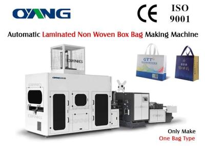 China Eco - friendly Laminated Non Woven Box Bag Making Machine With Loop Handle for sale