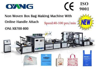 China Computer Control Non Woven Bag Making Machine , Handle Bag Making Machine for sale