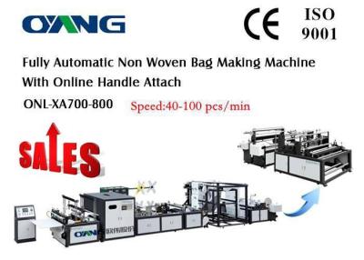 China Biodegradable Bag Automatic Non Woven Bag Making Machine 40-100 pcs/min for sale