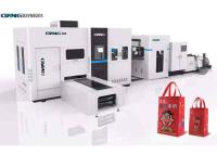 China White Laminated Non Woven Box Bag Making Machine With Handle for sale