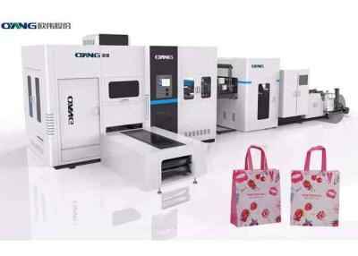 China Japan Bearing Non Woven Box Bag Making Machine With Taiwan Cylinder 40 - 50 Pcs / Min for sale