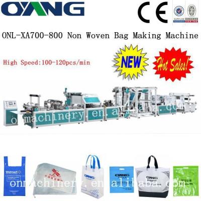 China Hot Sale PLC PP Non Woven D-cut / T-shirt / Carry Bag Making Machine , 40-120pcs/min for sale