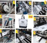 China LCD ultrasonic pp nonwoven cloth handle / carrier / zipper bag manufacturing machine for sale