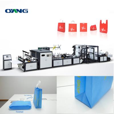 China PLC Control Non Woven Box Bag Making Machine For Handle Reusable Bag for sale