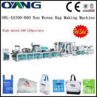 China High Speed CE Standard Automatic Non-woven Bag Making Machine / Equipment For Drawstring Bag for sale