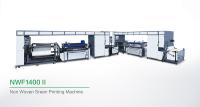 China For Walmart Bag Automatic Two Color Roll To Roll Non Woven Fabric Screen Printing Machine for sale